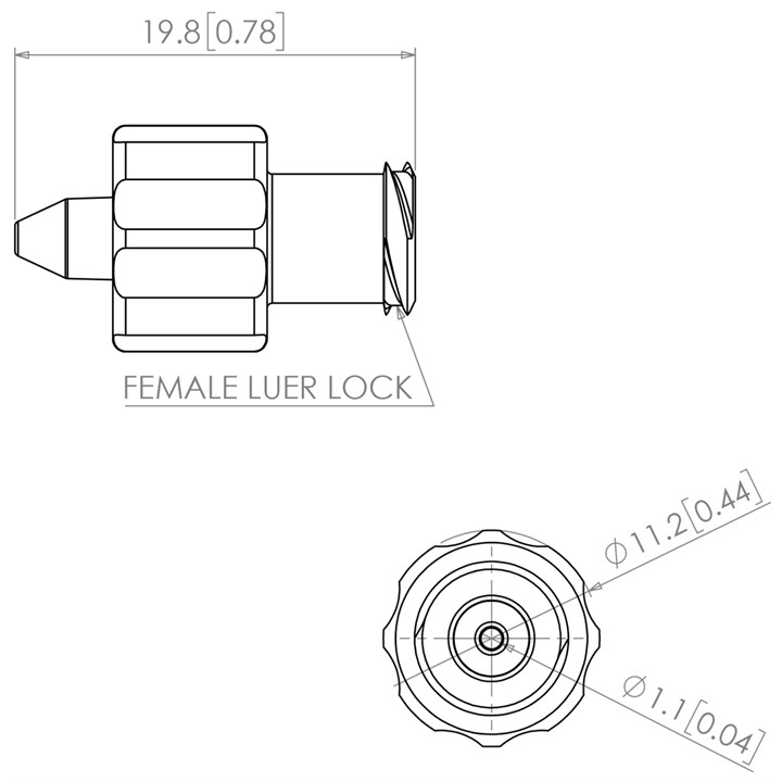 Animal Free Polypropylene Luer, Female Luer Lock to Stylet