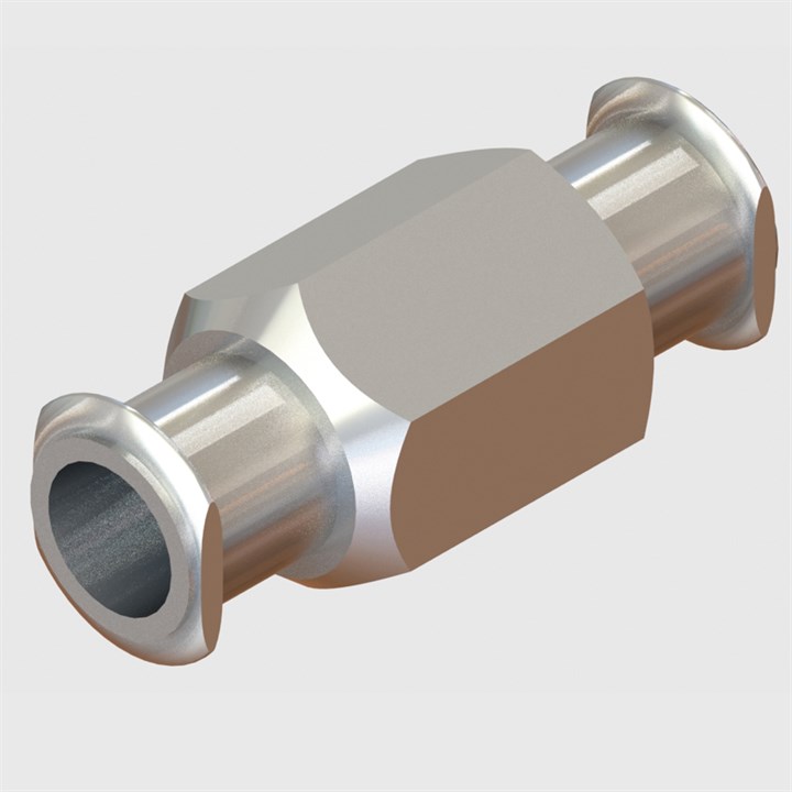 Female Luer Lug to Female Luer Lug, Stainless Steel