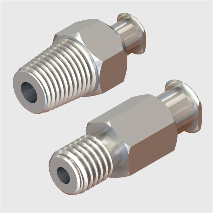 Stainless Steel Female Luer Lugs - Luer to Thread