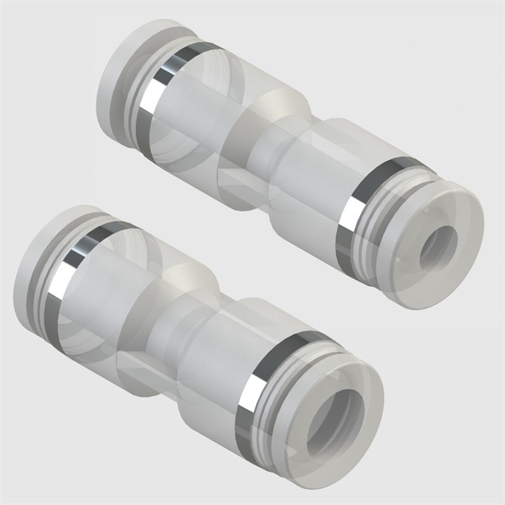 Push-In Polypropylene - Equal Straight Connectors