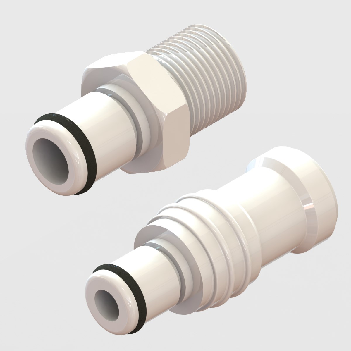 Thumb Latch Couplings - 1/4" Flow, Plugs, Non-Valved, Metal latch ...