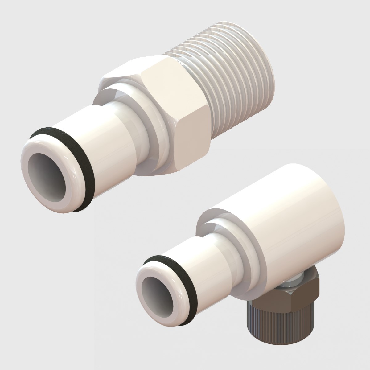 Thumb Latch Couplings - 1/4" Flow, Plugs, Non-Valved, Plastic latch ...