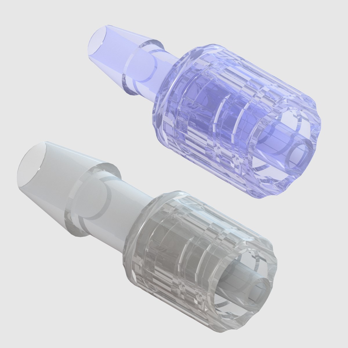 Rotating Male Luers with Snap Ring - Various Size & Materials Available